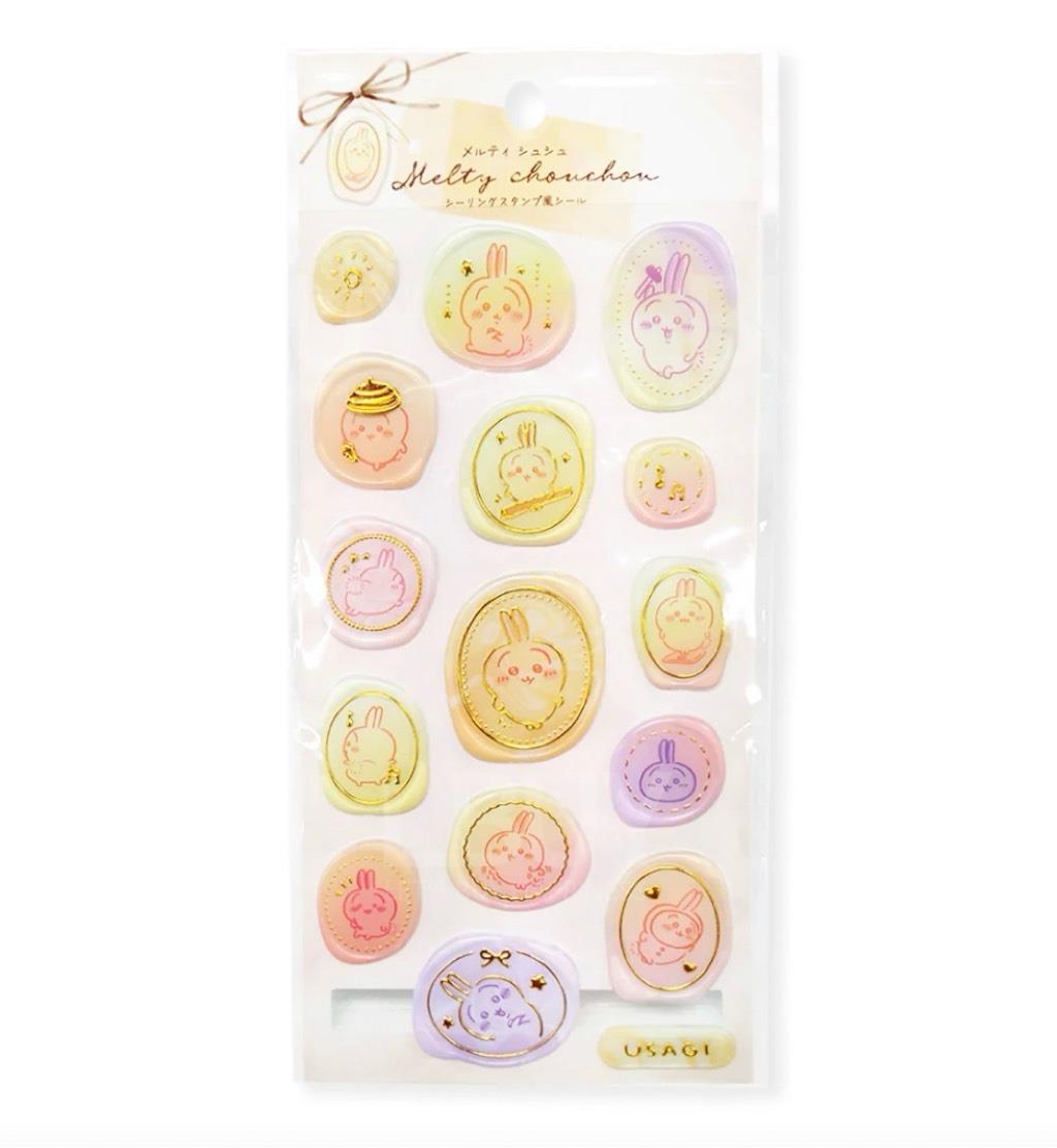 Chiikawa-Chiikawa Melty Chouchou Hot Gold Fire Paint Stamp Sticker ...